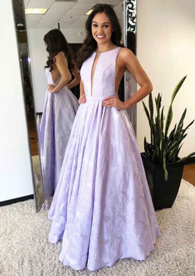 Sleeveless Bateau Long/Floor-Length A-line/Princess Lace Prom Dress ...