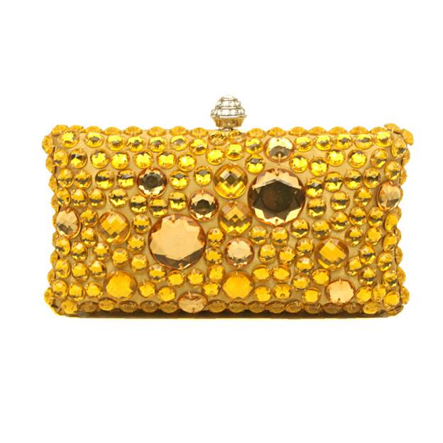 Crystal/ Rhinestone With Crystal/ Rhinestone Metal Chain Clutches