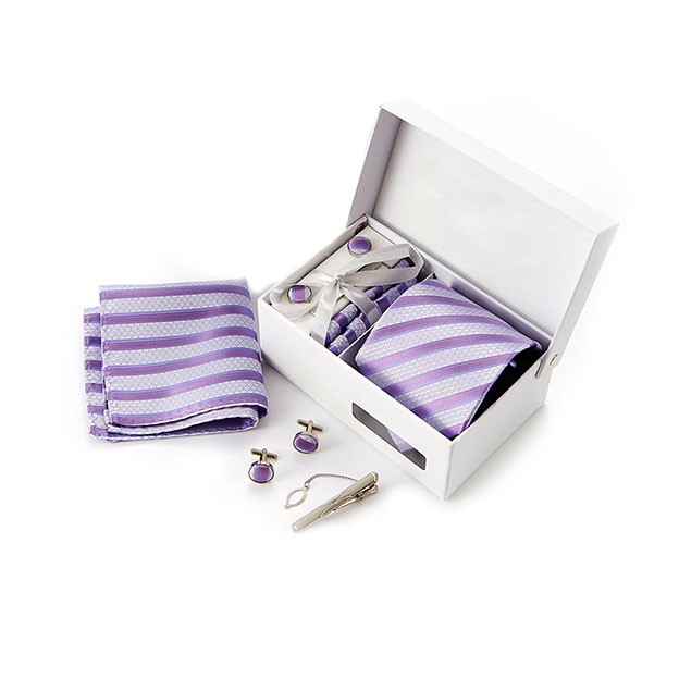 Men’s 5-Piece Polyester Striped Tie Set S1067S - Men's Clothing ...
